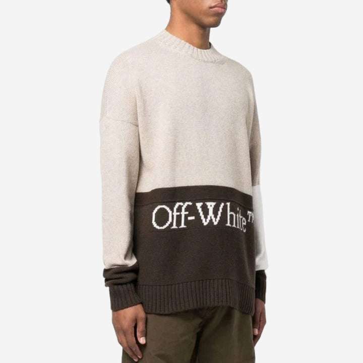 Чоловічий світер Off-White Logo Colorblock Wool Sweater| Магазин ...
